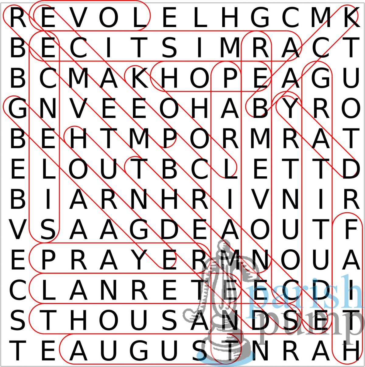 Wordsearch Sep 18 Solution – Parish Pump Ltd