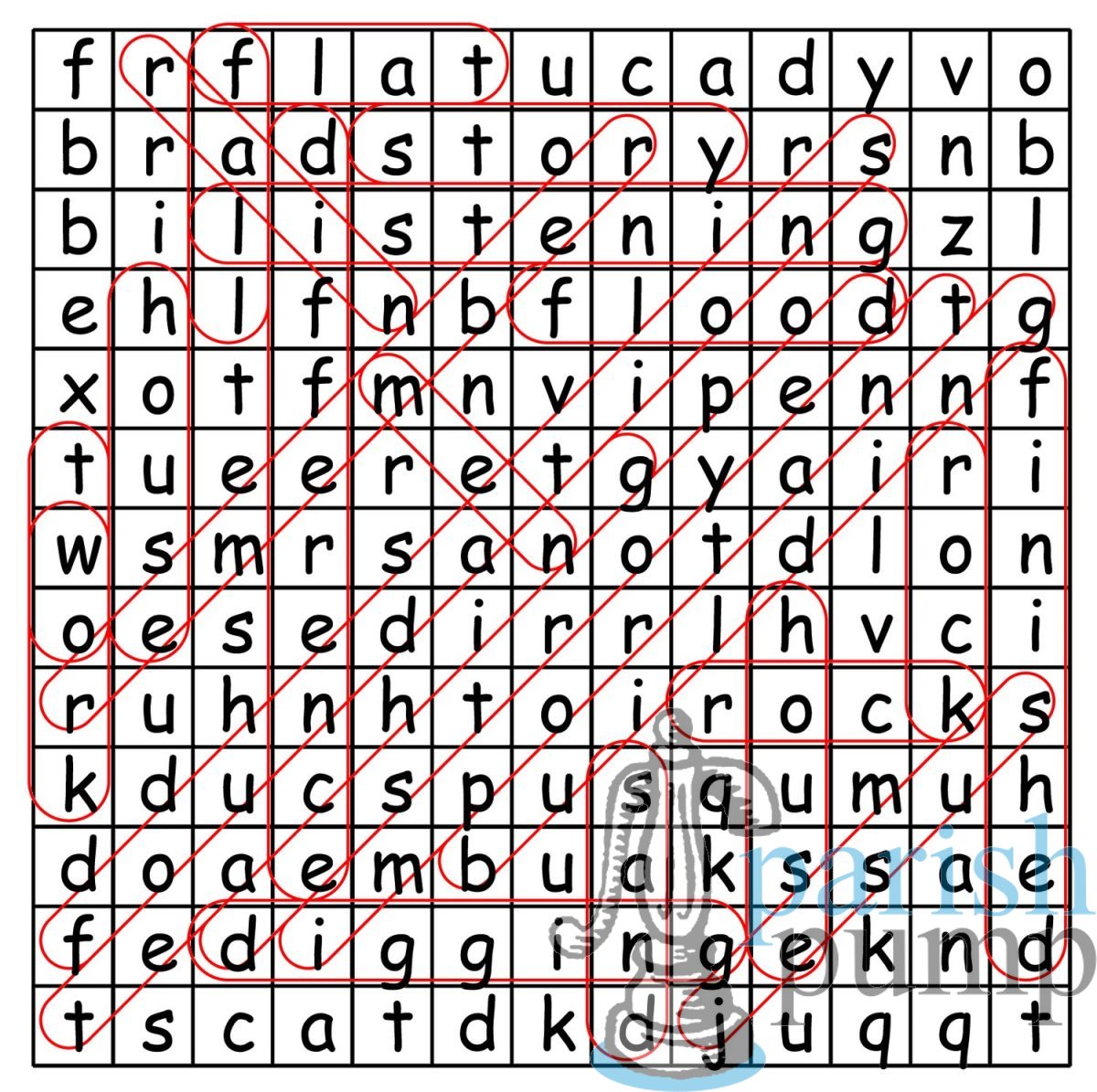 PP Jul16 Bible Bites – Wordseach solution – Houses – Parish Pump Ltd