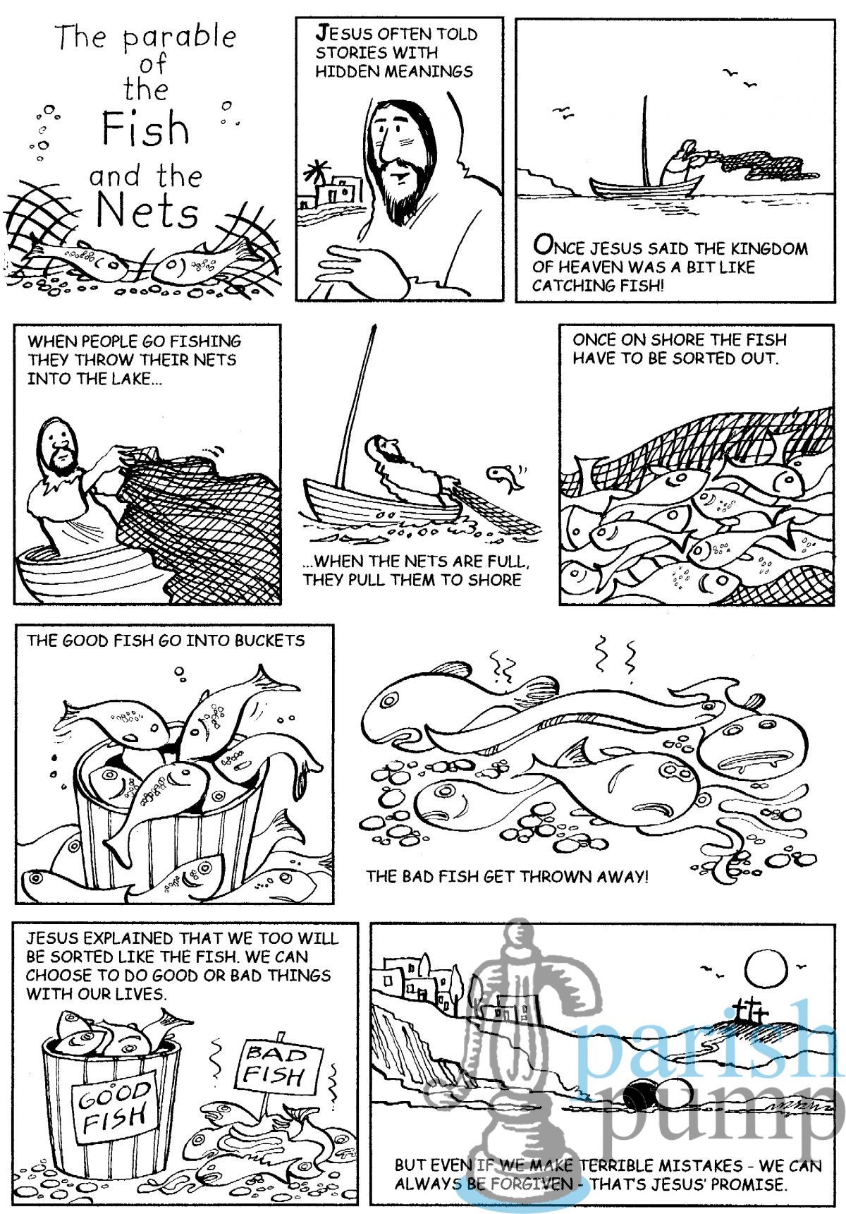 PP Apr16 Picture Parables – The Fish and the Net – Parish Pump Ltd