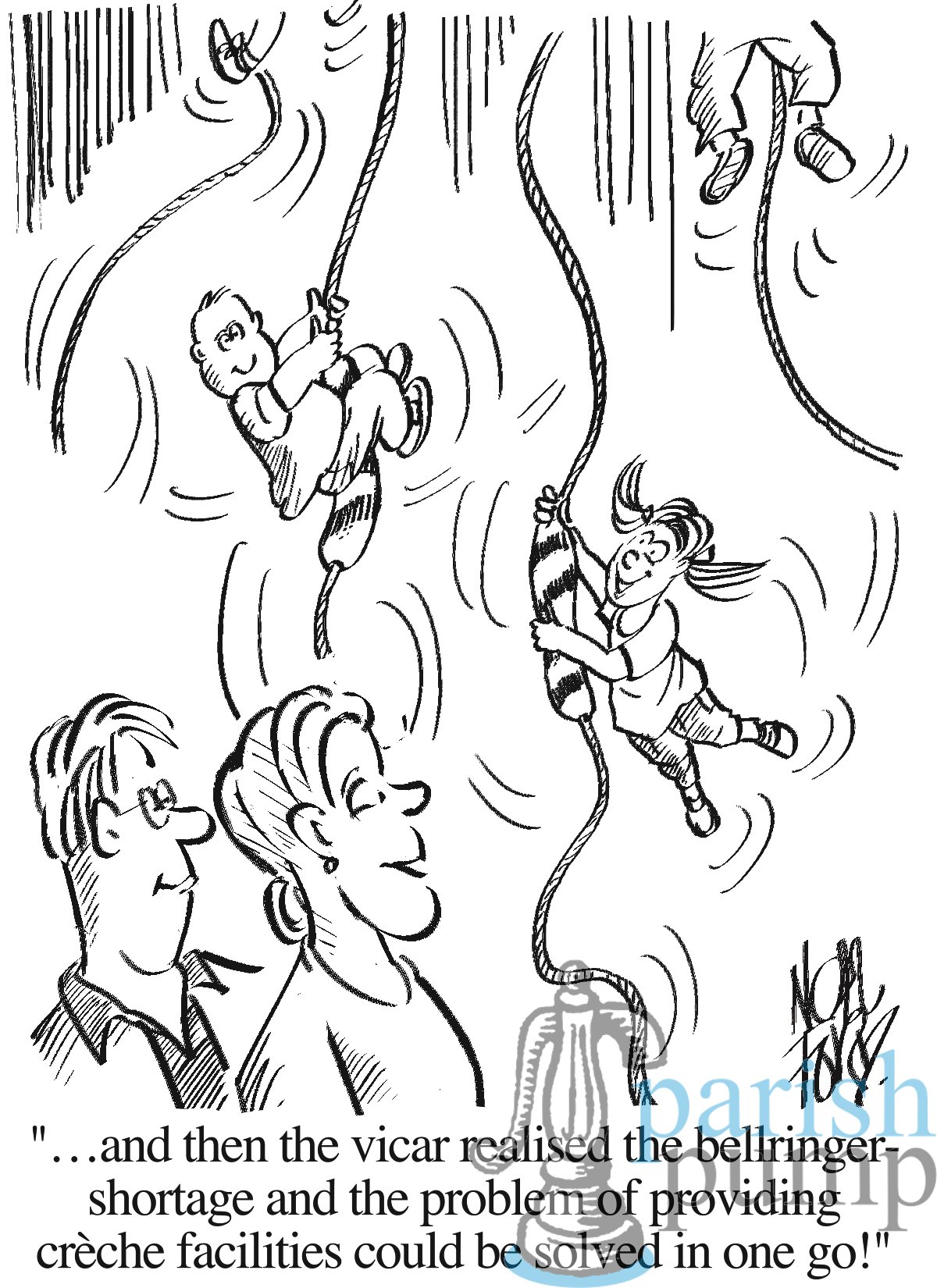 Pp May16 Cartoon Bell Ringers Creche Nf Parish Pump Ltd